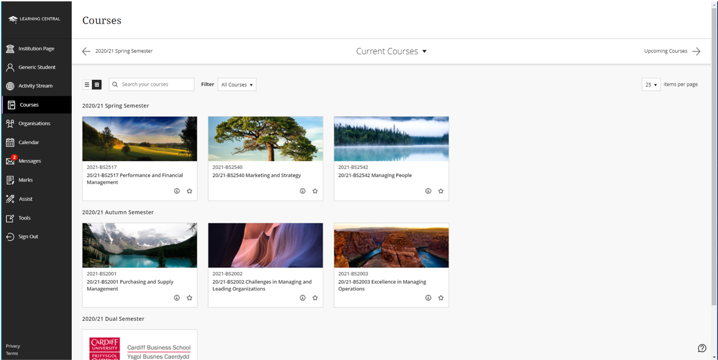 Blackboard Ultra Base Navigation Introduction