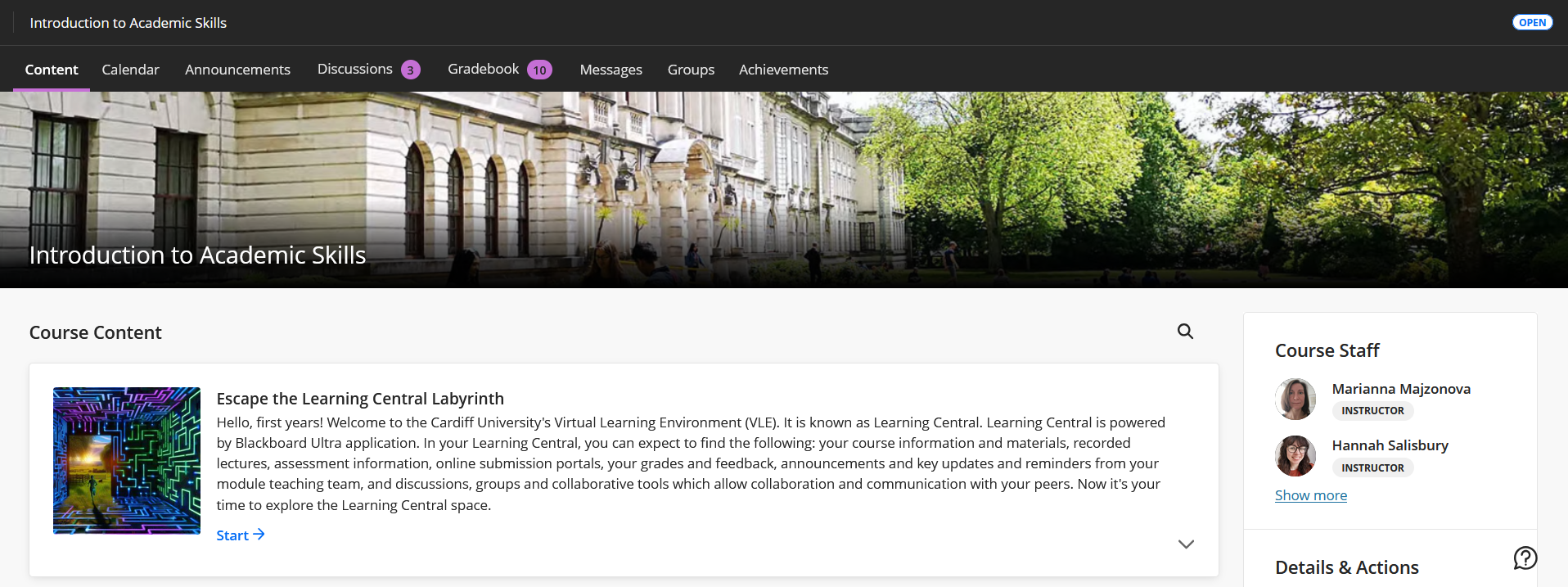 Learning Central Guidance for Students