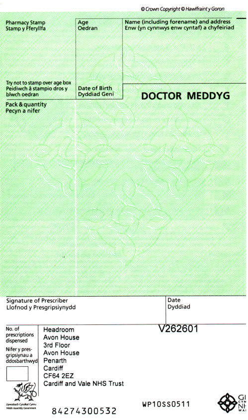 Prescription charts