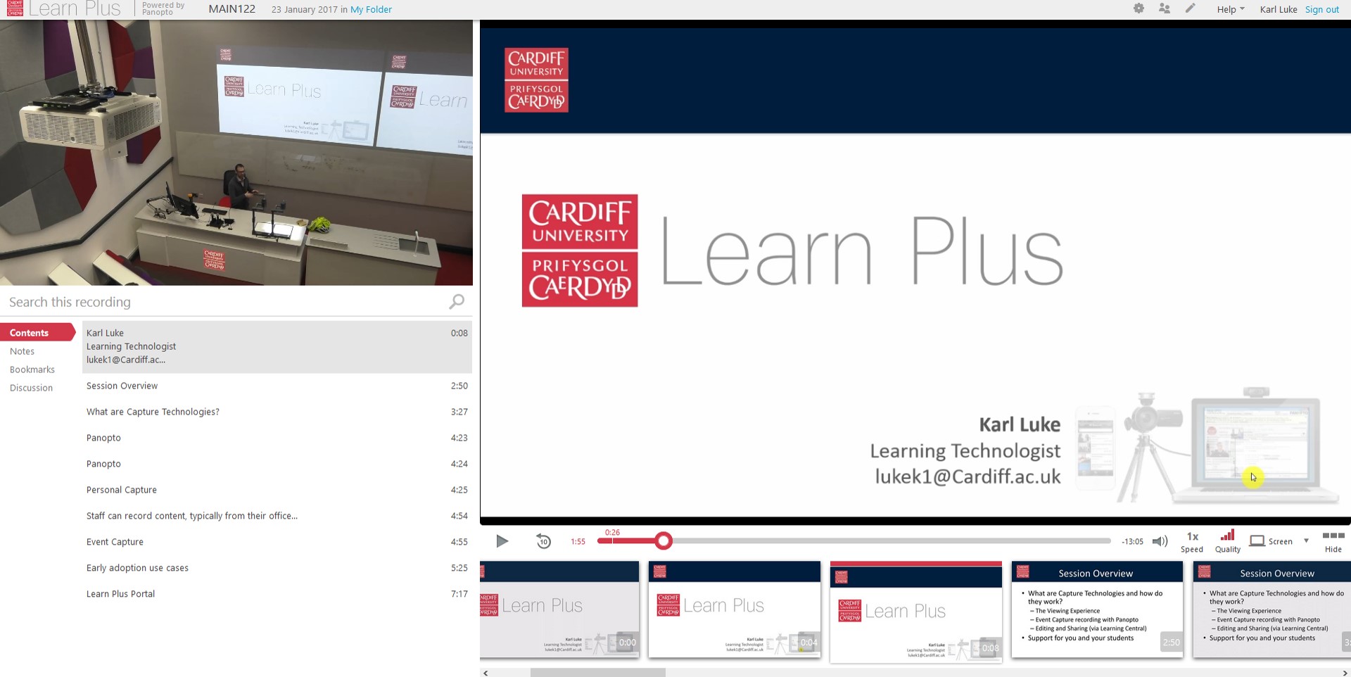 Panopto For Personal Capture